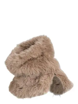 Natori Faux Fur Solid Faux Fur Neckwarmer Natural