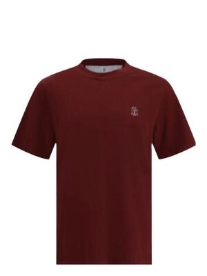 Brunello Cucinelli Logo Printed Crewneck T-shirt - No