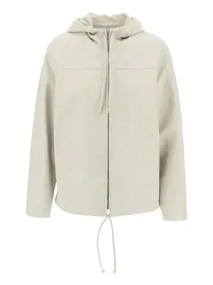 Bottega Veneta Nappa Hoodeed Jacket - White