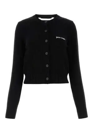 PALM ANGELS Palm Angels Logo-Embroidered Buttoned Cardigan