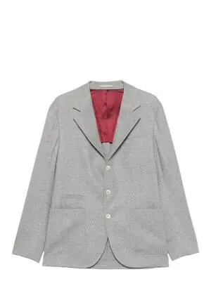 Brunello Cucinelli Fine-ribbed Blazer - Gray