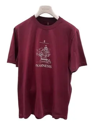 Brunello Cucinelli Graphic Printed Crewneck T-shirt - Red