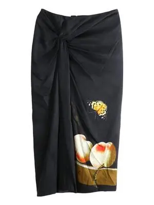 DRIES VAN NOTEN Printed Midi Skirt
