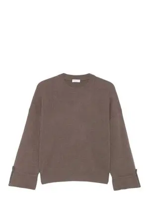 Brunello Cucinelli Monili-trim Ribbed Jumper - Green