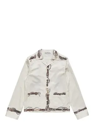 Acne Studios Horse Print Overshirt - White/brown