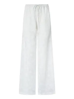 Pinko Lace Bell-bottom Pants - White