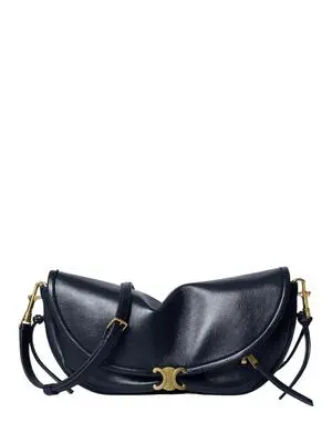 Celine Soft Triomphe Shoulder Bag - Dark Blue