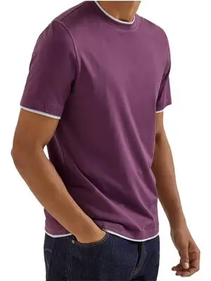 Brunello Cucinelli Layered-effect Crewneck T-shirt - Red