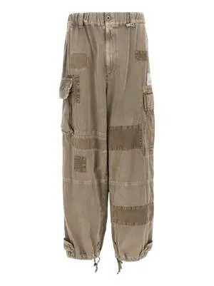 Mihara Yasuhiro Repair Panelled Cargo Trousers - Brown