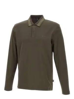 Hugo Boss Long-sleeved Polo Shirt - Brown