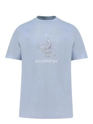 Brunello Cucinelli Graphic Printed Crewneck T-shirt - Blue