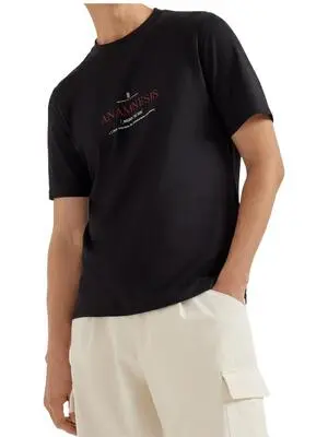 Brunello Cucinelli Printed T-shirt - Black