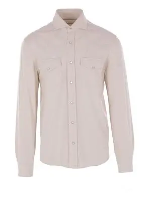 Brunello Cucinelli Long-sleeved Buttoned Shirt - Pink