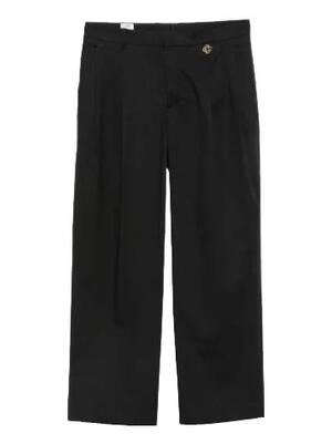 Casablanca Logo-plaque Pleated Trousers - Black