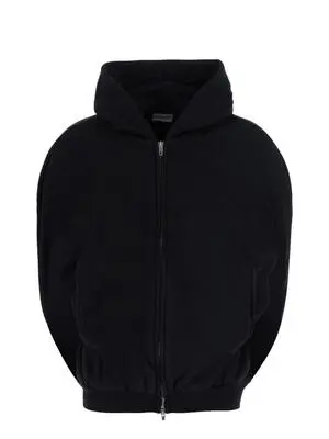 Balenciaga Balloon Logo Zip Hoodie - Black