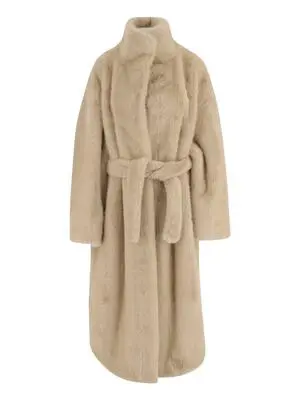 THE FRANKIE SHOP Camel Ravello Robe Coat - Beige