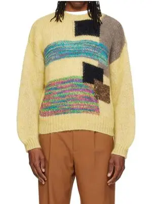 MAGLIANO Pasta Intarsia-knit Sweater - Yellow