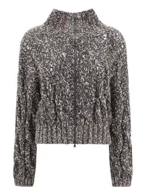 BRUNELLO CUCINELLI Brunello Cucinelli Long Sleeved Zip-Up Cardigan