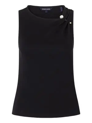 Veronica Beard Twist Tank Top - Black