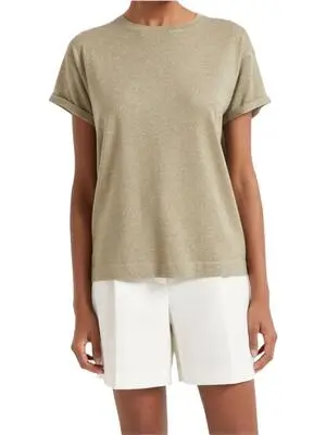 Brunello Cucinelli Short Sleeve Top - Olive