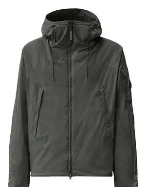 C.P. COMPANY Lens-detail Hooded Jacket - Crow/gray