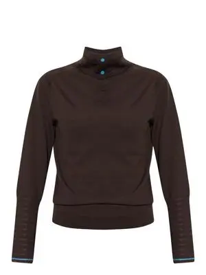 Paul Smith Buttoned Turtleneck Knitted Sweater - Brown