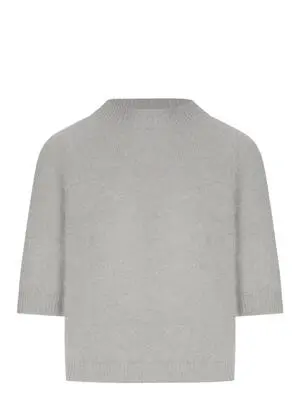 ROBERTO COLLINA Short Sleeved Jumper - Grey