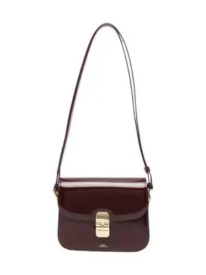 A.p.c. Grace Leather Mini Shoulder Bag - Brown