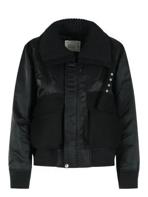Sacai Patch Pocket Bomber Jacket - Black