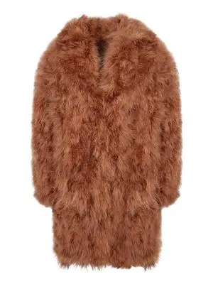 YVES SALOMON Shawl-collar Feather Coat