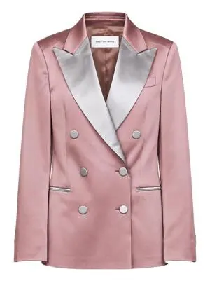 Dries Van Noten Contrast Lapel Double-breasted Blazer - No