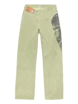 J.W.ANDERSON Twisted Workwear Denim Jeans In Pale Yellow - Light Yellow