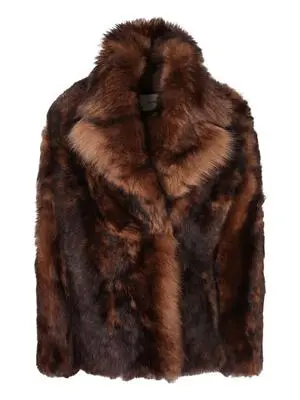 YVES SALOMON Long-sleeved Fur - Brown