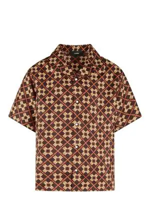 Amiri Ma Quad' Silk Shirt - Brown