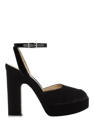 Fendi Fendi After 9 Black Velvet Sandals Black