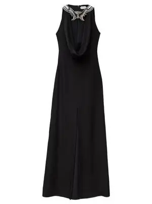 Versace Embellished Halterneck Dress - Black