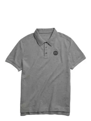 Canada Goose Logo-patch Cotton Polo Shirt Heather