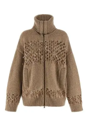 BRUNELLO CUCINELLI Drop-shoulder Sequin-embellished Cardigan