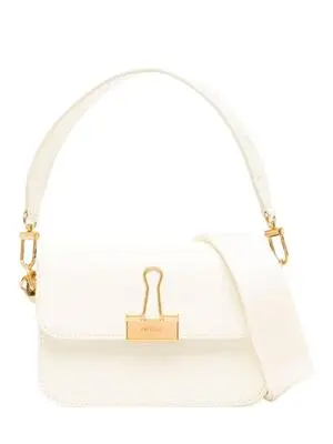 Off-White Logo-plaque Shoulder Bag - White