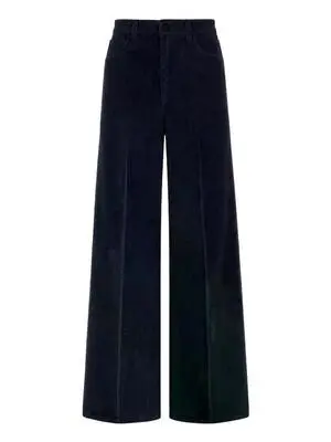 CRUNA Taylor Corduroy-texture Trousers - Blue