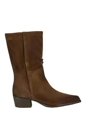 Liviana Conti Michelle Burnished-effect Slouched Boots - Brown