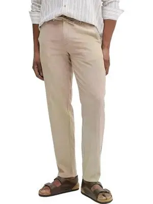 LINDBERGH Drawstring-waistband Straight-leg Trousers - Neutrals