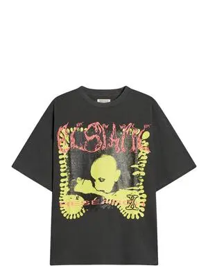 ECSTATIC RESEARCH Unlucky In Love T-shirt - Charcoal
