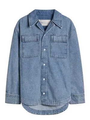 AMI Paris Indigo Denim Overshirt - Blue