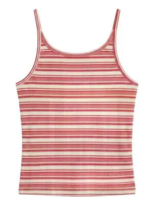 REFORMATION Calie Striped Ribbed Tank Top