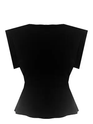 MAXJENNY Shoulder Top -the Essentials From - Black