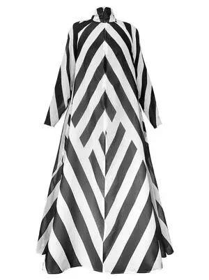 MAXJENNY A-line Maxi Dress & White - Black