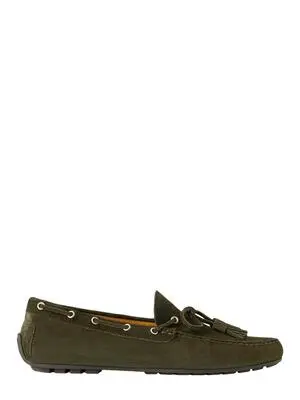 Ralph Lauren Harold Tassel Calf-suede Driver Thicket Moss