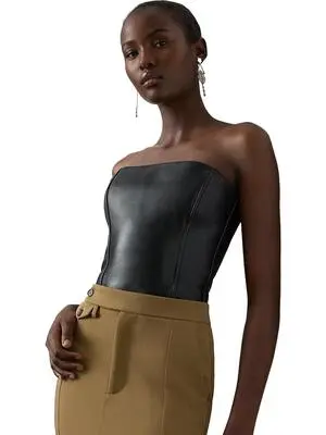 RALPH LAUREN Gwyneth Lambskin Bustier
