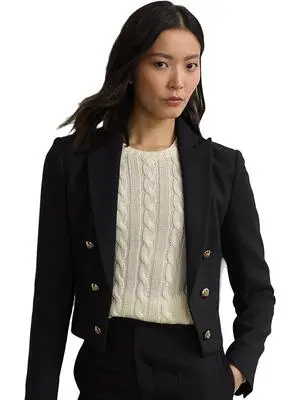 Ralph Lauren Spencer Wool Crepe Jacket - Black